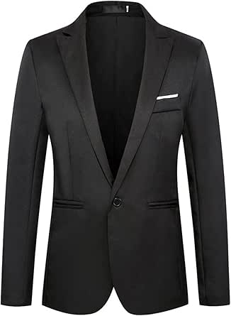 Aniywn Mens Blazers and Sport Coats One Button Suit Jacket Elegant ...