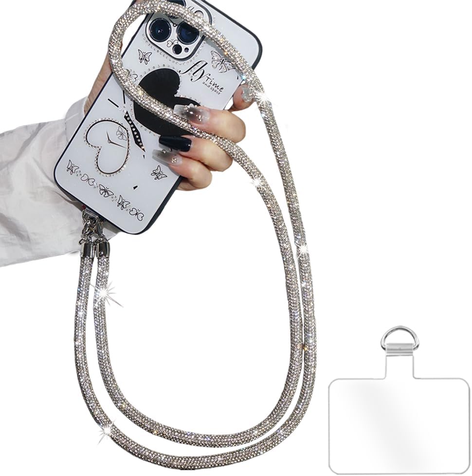 Amazon.com: TiMOVO Universal Phone Lanyard Crossbody, Rhinestone Cell ...