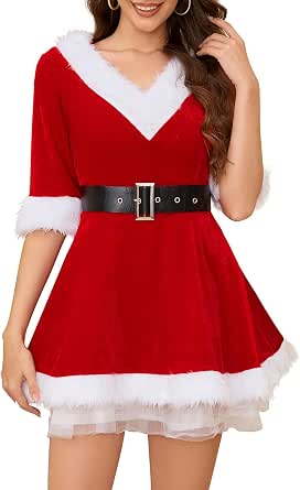 Century Star - Disfraz de Santa Sra. Claus para mujer, sexy, con ...