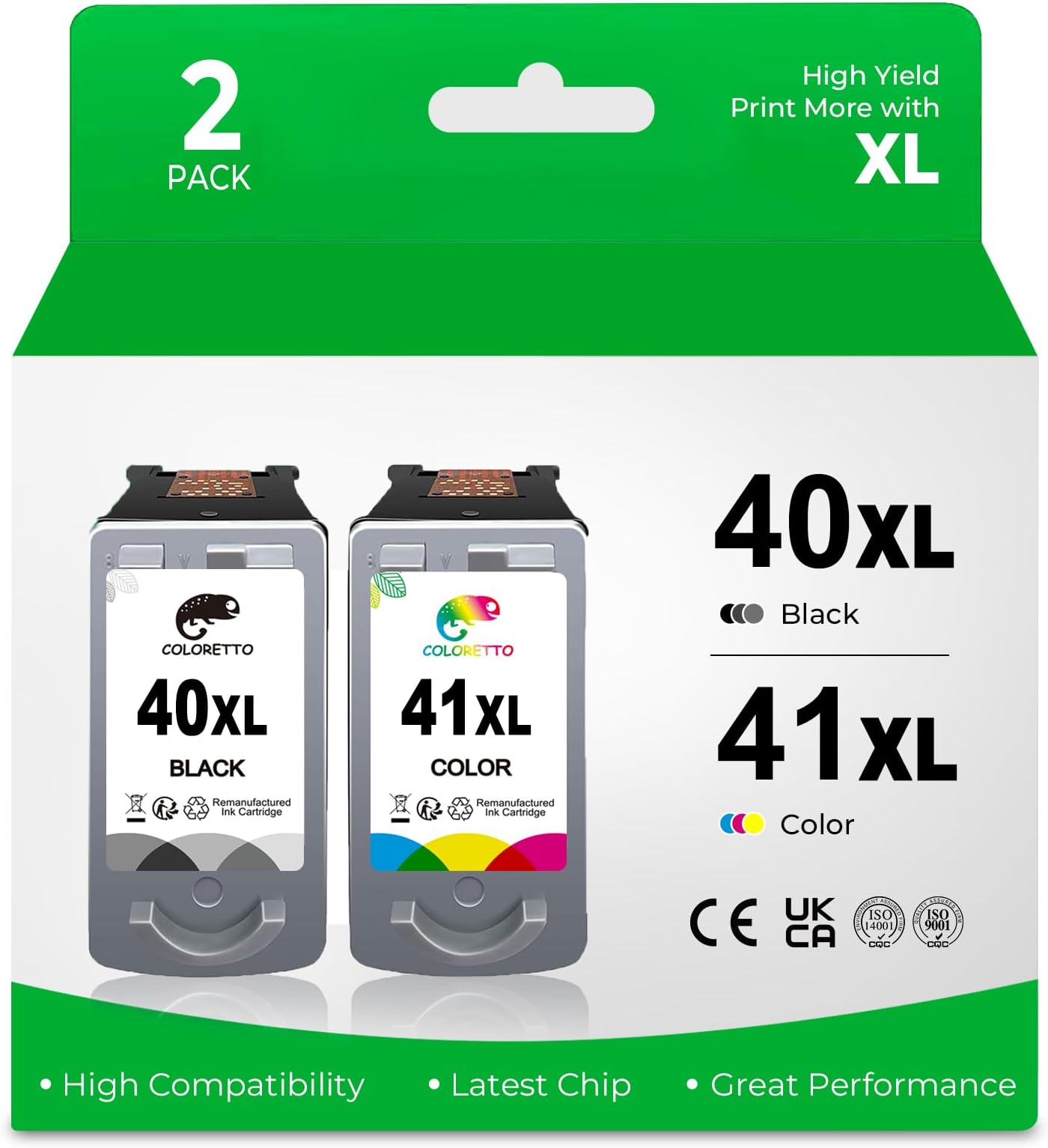 Amazon.com: GREENBOX Remanufactured Ink Cartridge PG40 CL41 Replacement ...