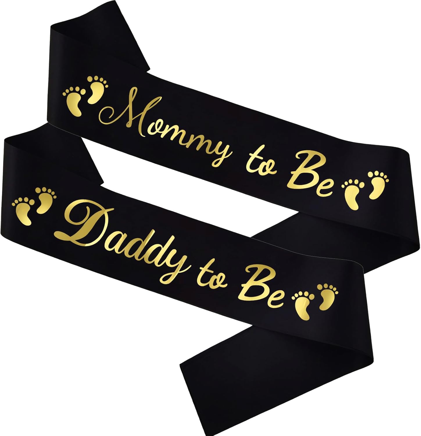 Amazon.com: MUMUNN 2PCS Mommy To Be & Daddy To Be Baby Shower Sash ...