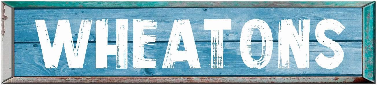 Amazon.com: WHEATONS 8" Rectangle Blue Colored Weathered Painted Rustic ...