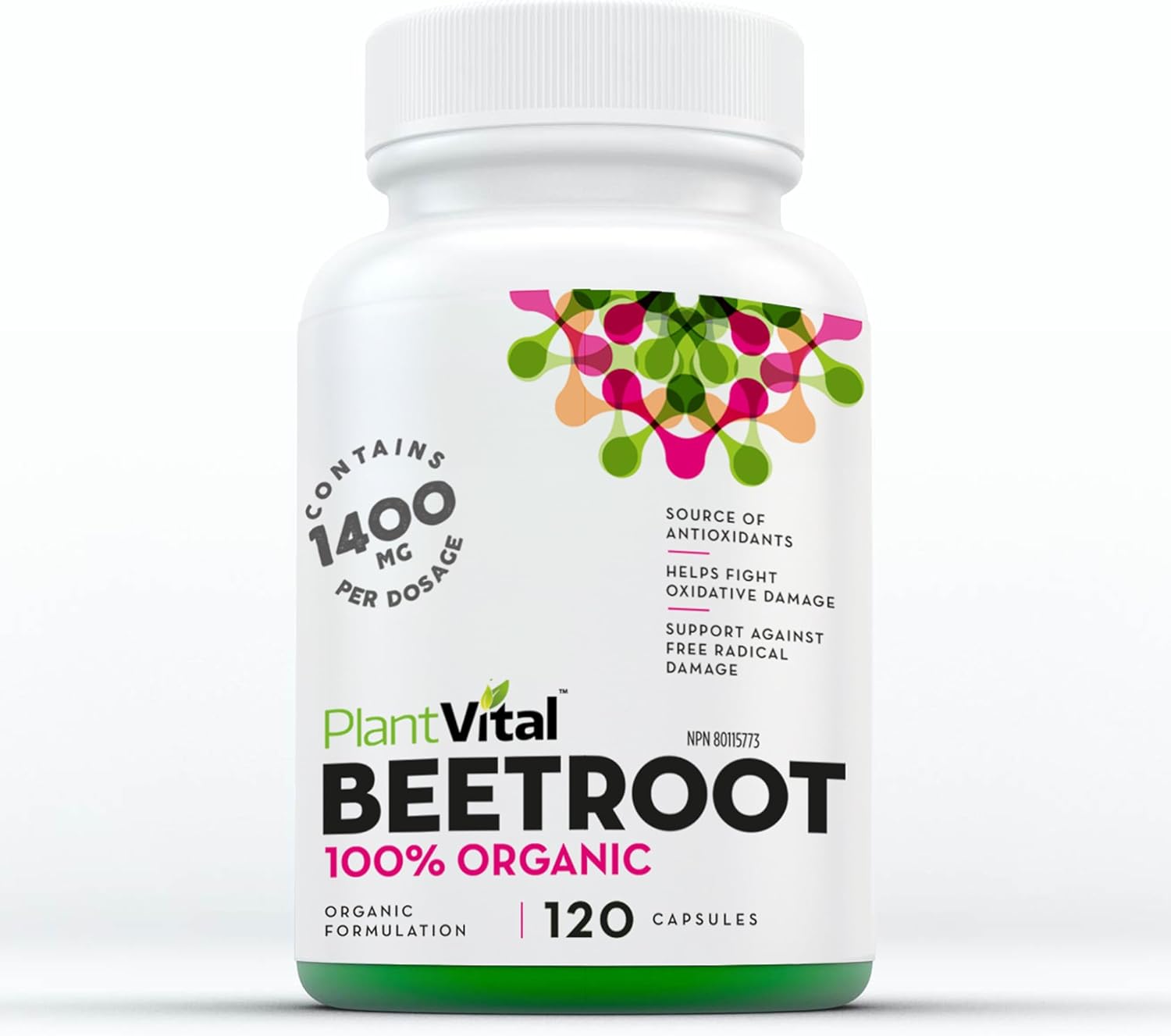 Plantvital Organic Beet Root Capsules - 1400mg Beet Root Powder - Beta ...