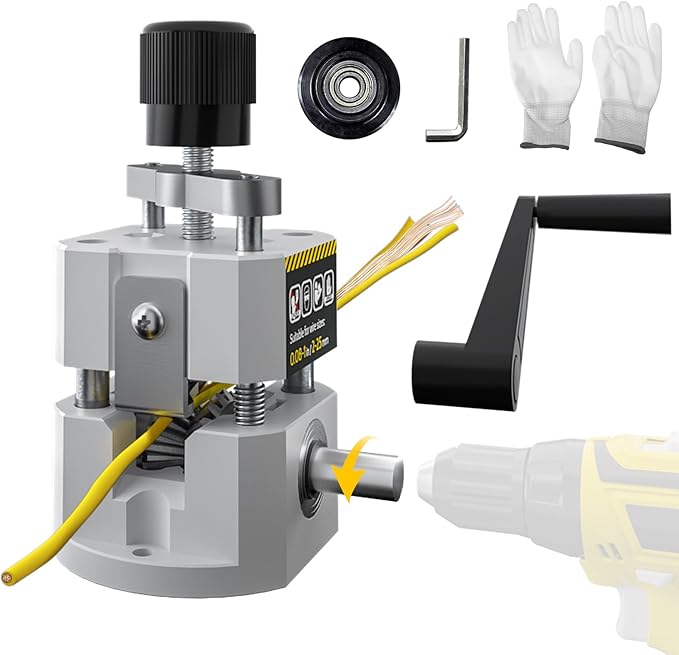 GEEKBEE Manual Wire Stripper Machine, 0.08''-1'' Portable Copper Wire ...