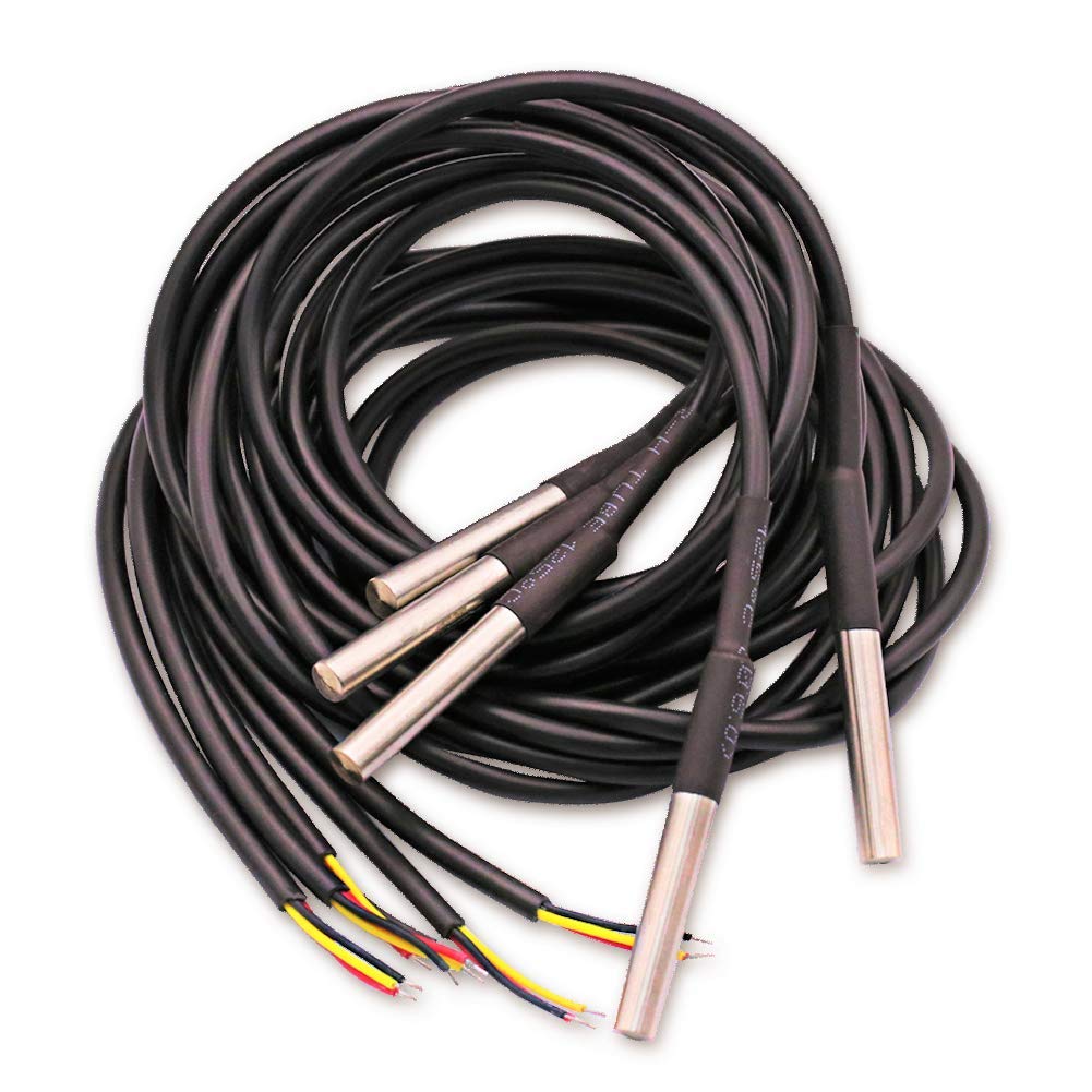 CenryKay DS18B20 Digital Temperature Sensors -55°C to +125°C Stainless ...