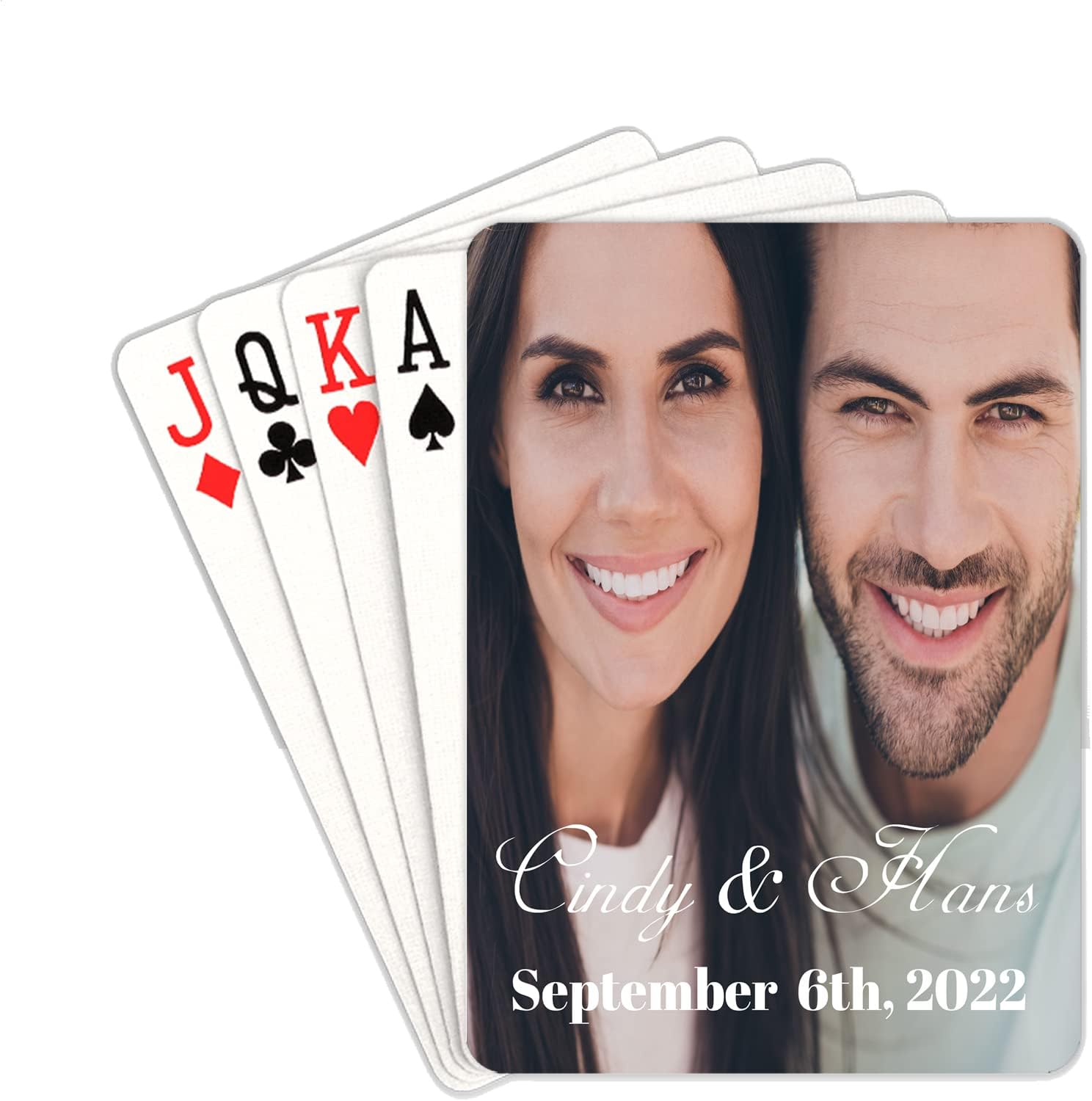 Amazon.com: Custom Wedding Favors: Personalized Playing Cards with ...