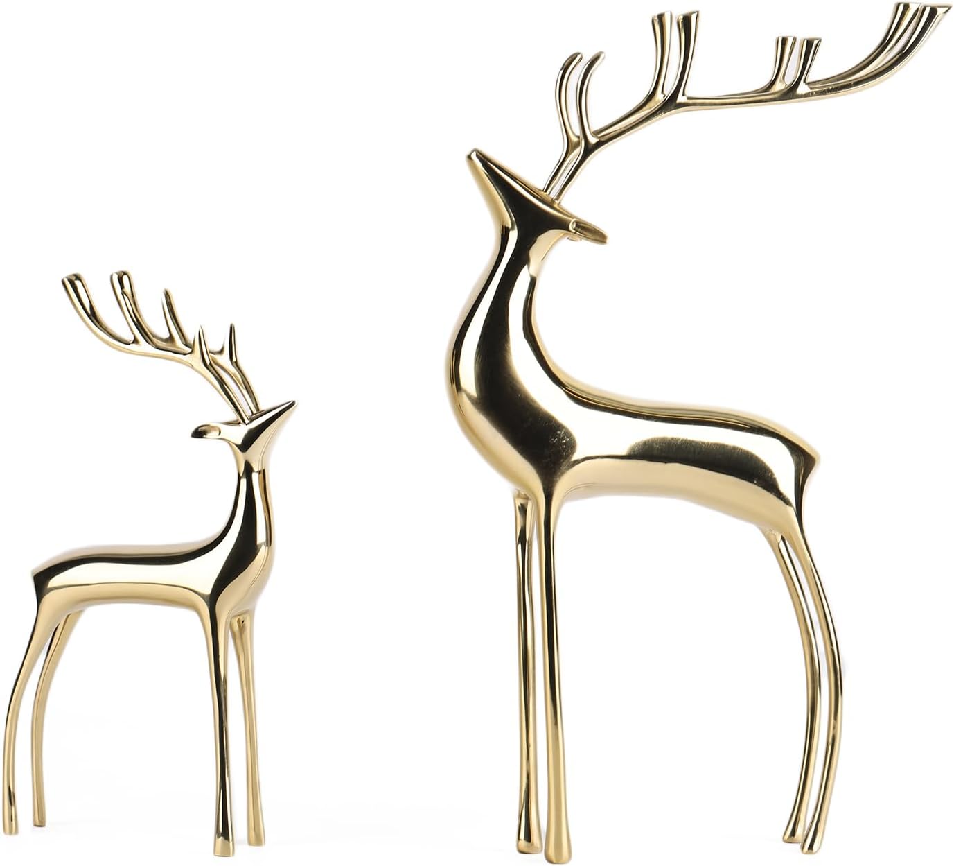 Amazon.com: ZHANYUN Modern Gold Reindeer Decor Set of 2 -Crystal Ball ...