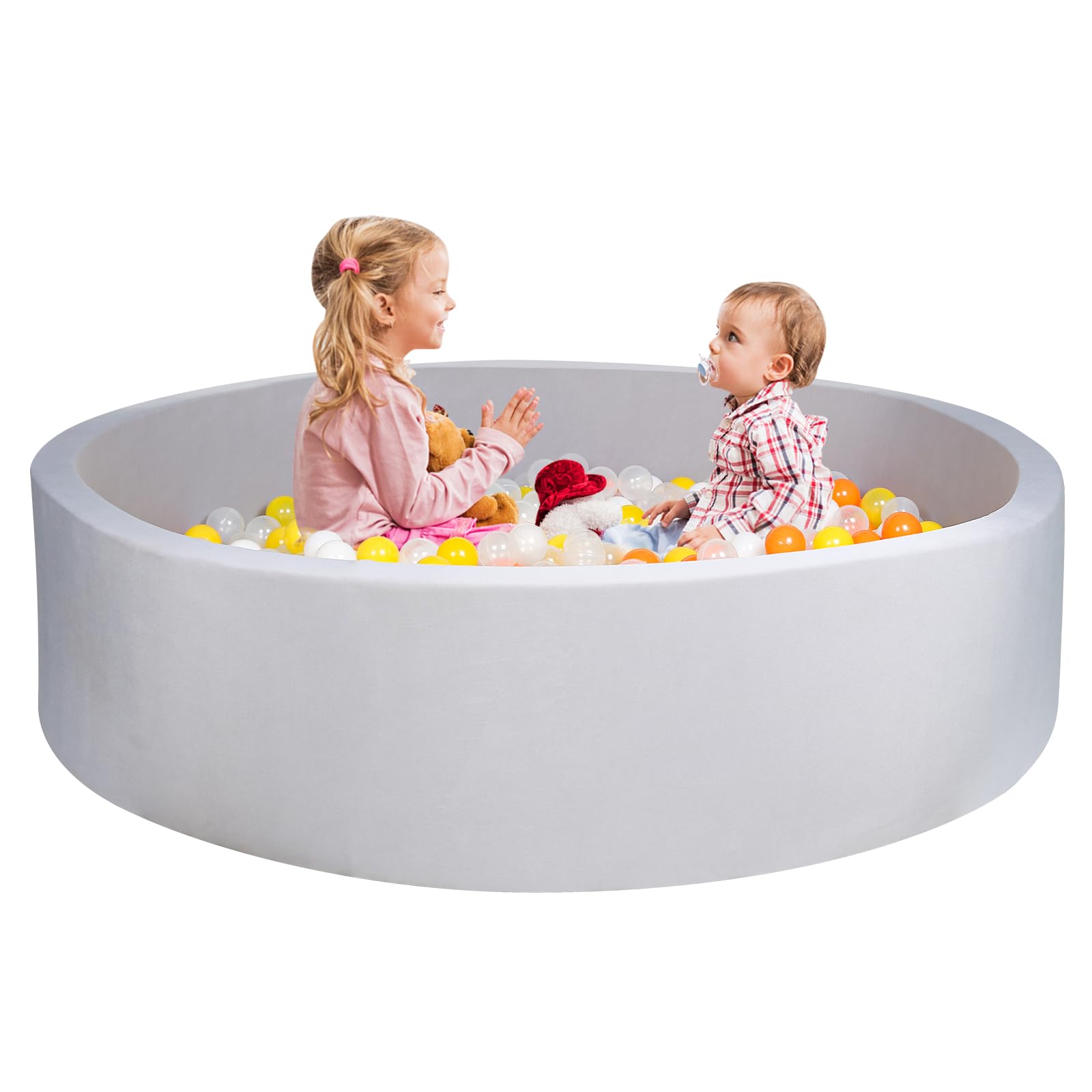 Amazon.com: Foam Ball Pit for Toddlers Kids Children, CALEPTONG 47.2"x ...