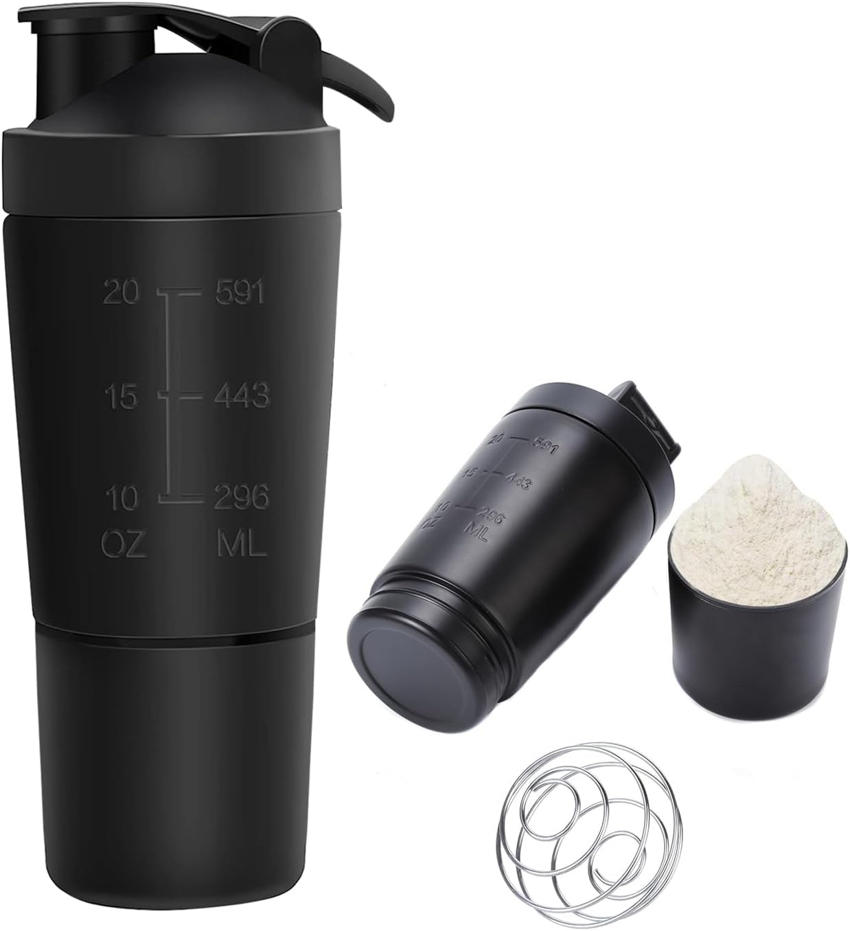 JOLIGAEA Edelstahl Protein Shaker, 750ml Shaker Eiweiß Sport Fitness ...