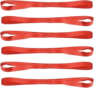 Amazon.com: Porotmotor Soft Loop Tie Down Straps (6PK), 1 × 20 inches ...