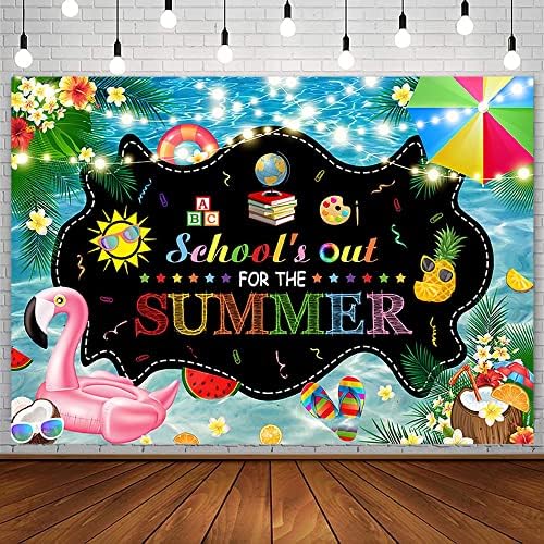 Amazon.com : AIBIIN 7x5ft End of School Year Backdrop for Kids School's ...