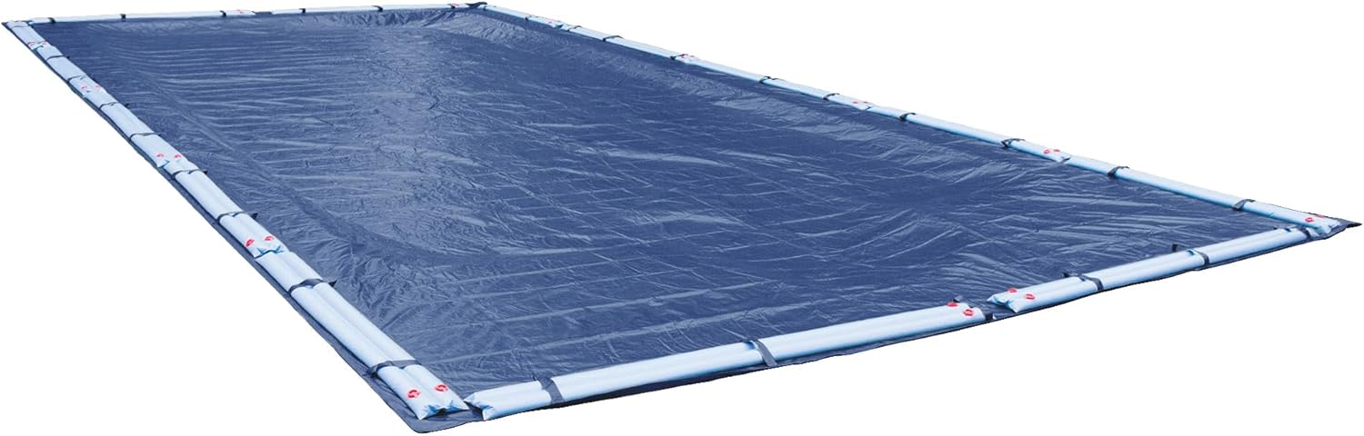 Pool Mate 25 x 45 ft Extra-Strength Blue Winter Pool Cover for Inground ...