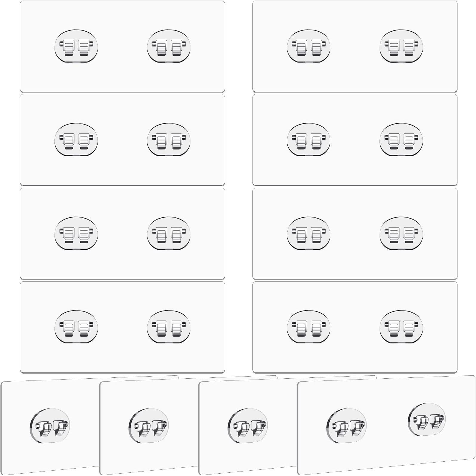 Amazon.com: 12 Pack Adhesive Hooks Sticker Strong Adhesive Wall Hooks ...