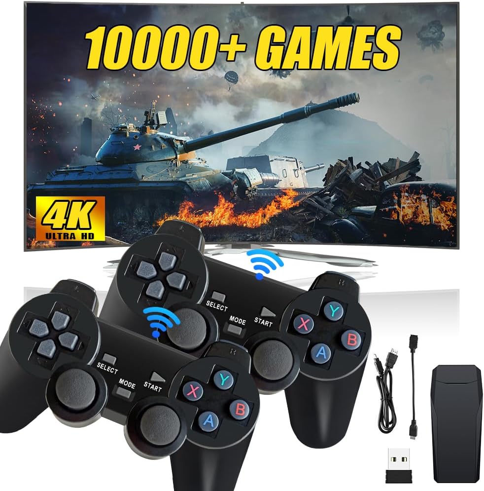 AVCXEC Retro HDMI Video Game Console with 2.4G Dual Wireless ...