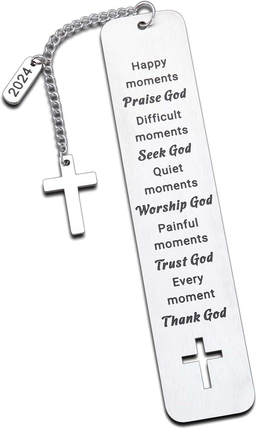 Amazon.com: Christian Bookmarks Gift for Women Men Cross Bible Verse ...