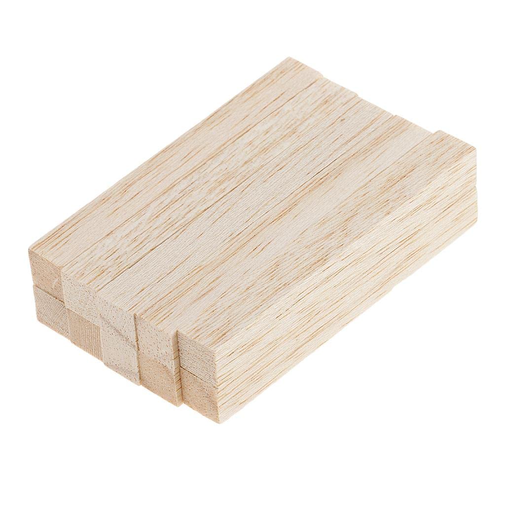 Balsa Wood Stick Unfinished Woodcraft Square Stick Dowel Rod 80mm 10 ...