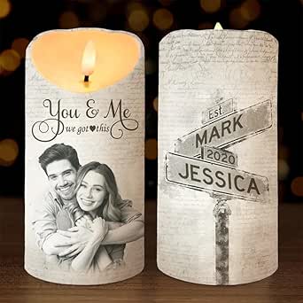 Amazon.com: PALMCRAFT Custom Photo Love is Better When We're Together Led Candle - Personalized ...