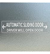 Amazon.com - Automatic Sliding Door Sticker Sign Vinyl 8 x 2 Inch Self ...
