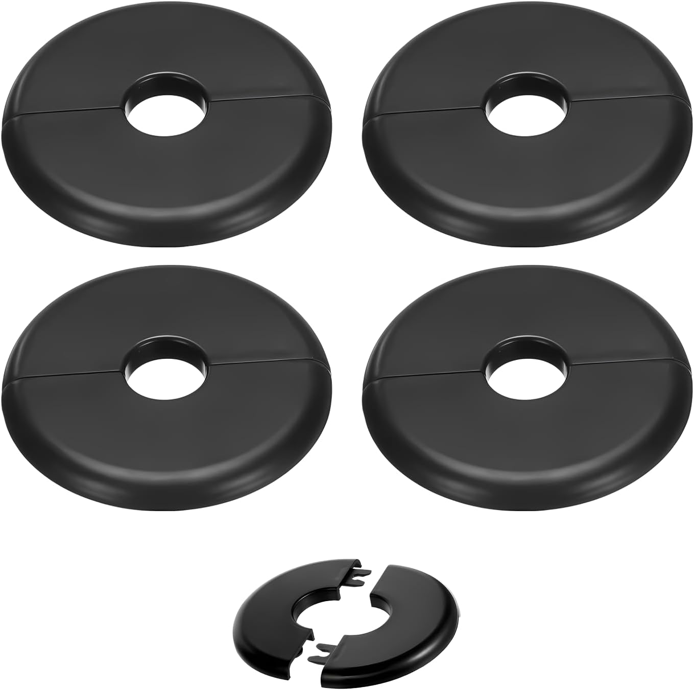 Qiyuda 4 Pcs Wall Split Flange Self-Adhesive Escutcheon Plate for ...