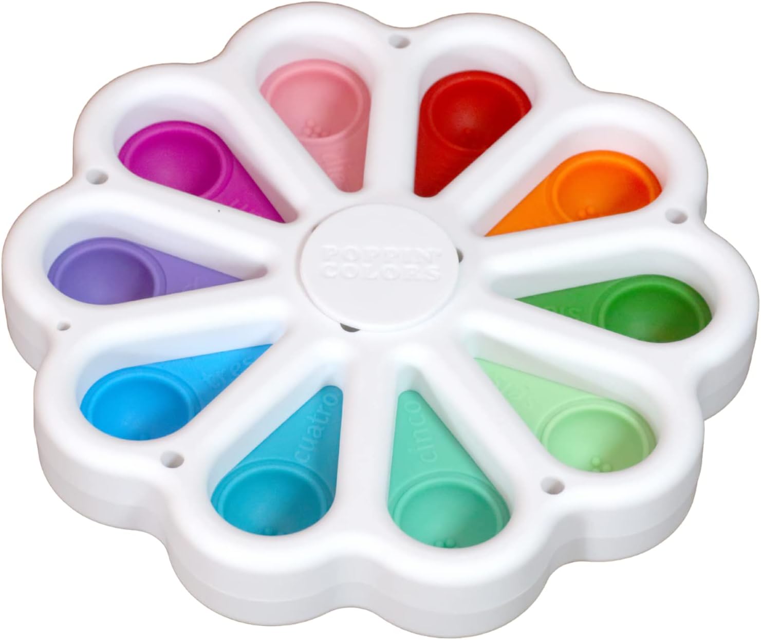 Amazon.com: Toddler Tested - Poppin Colors - Kids Spinning Toy - Push ...