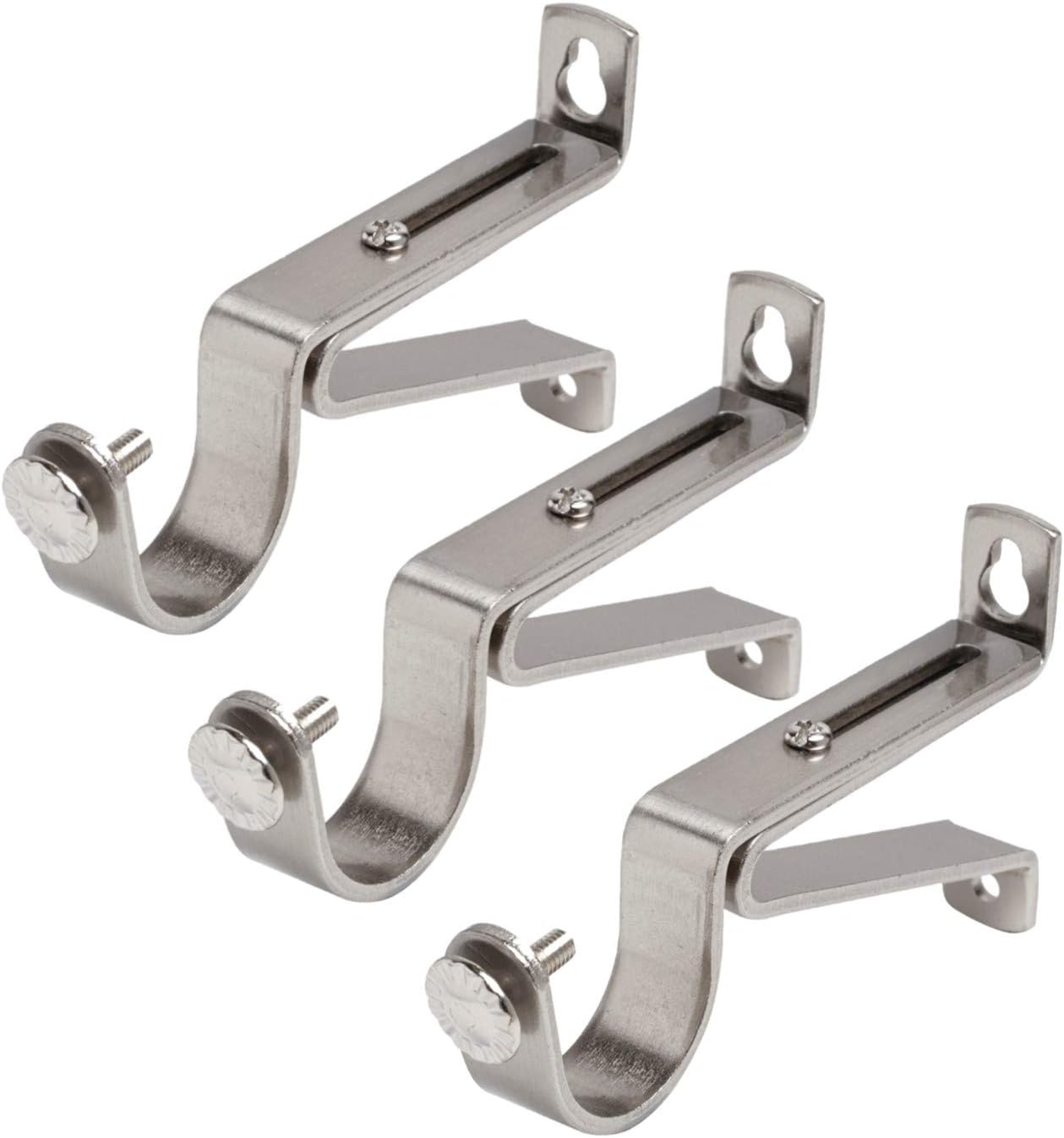 ABC Decor Curtain Pole Bracket, 28mm, 2 Piece Extendable Support Arm ...