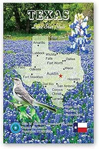 Amazon.com : TEXAS MAP postcard set of 20 identical postcards. TX state ...