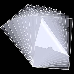 MOMENT 12 PACK Waterproof Clear File, A4 Plastic Transparent Folders A4 ...