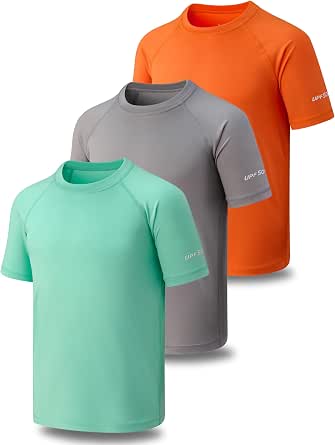 Amazon.com: Liberty Pro 3 Pack Boys' UPF 50+ Rash Guard Short Sleeve ...