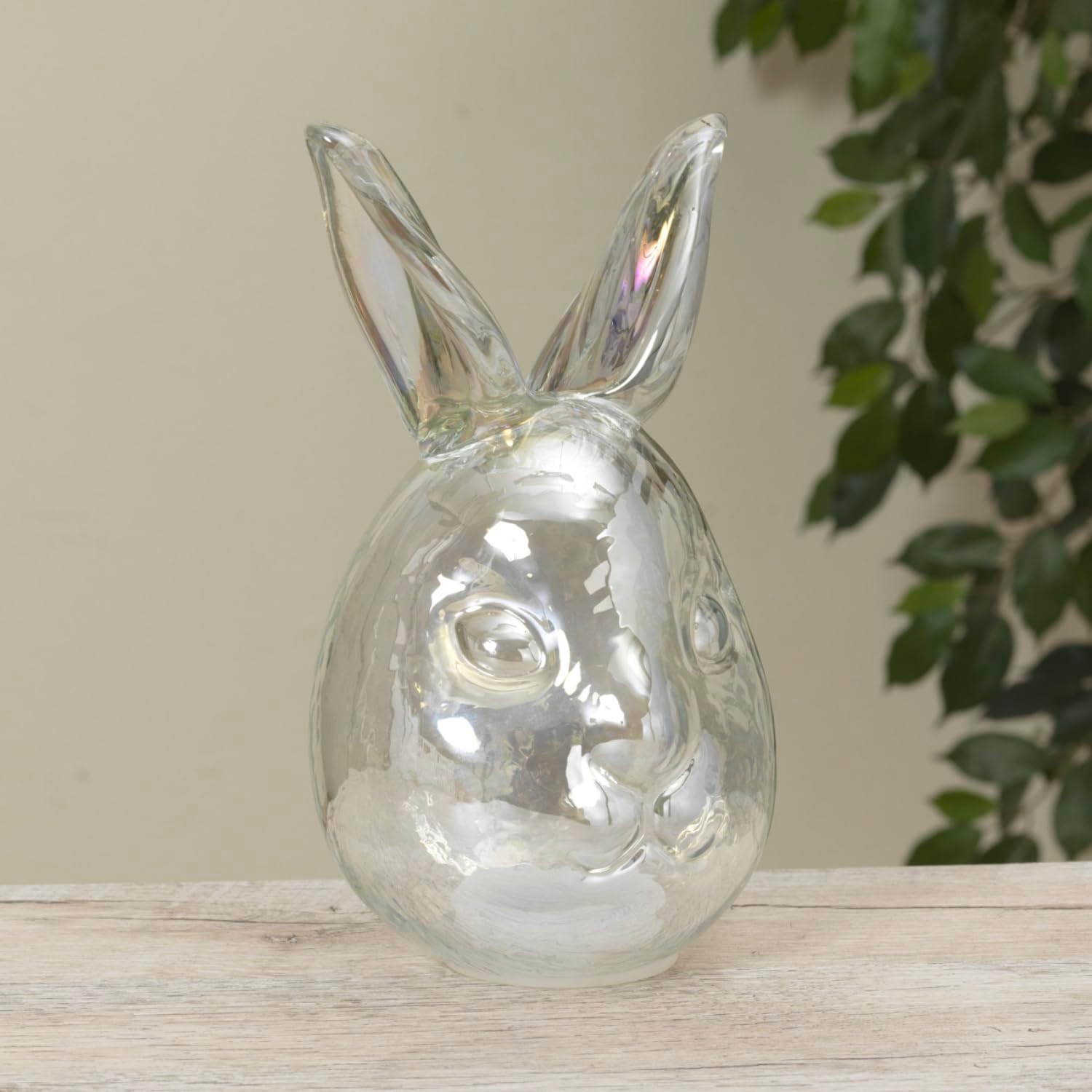 Amazon.com: One Holiday Way 8.5-Inch Clear Glass Easter Bunny Head Jar ...