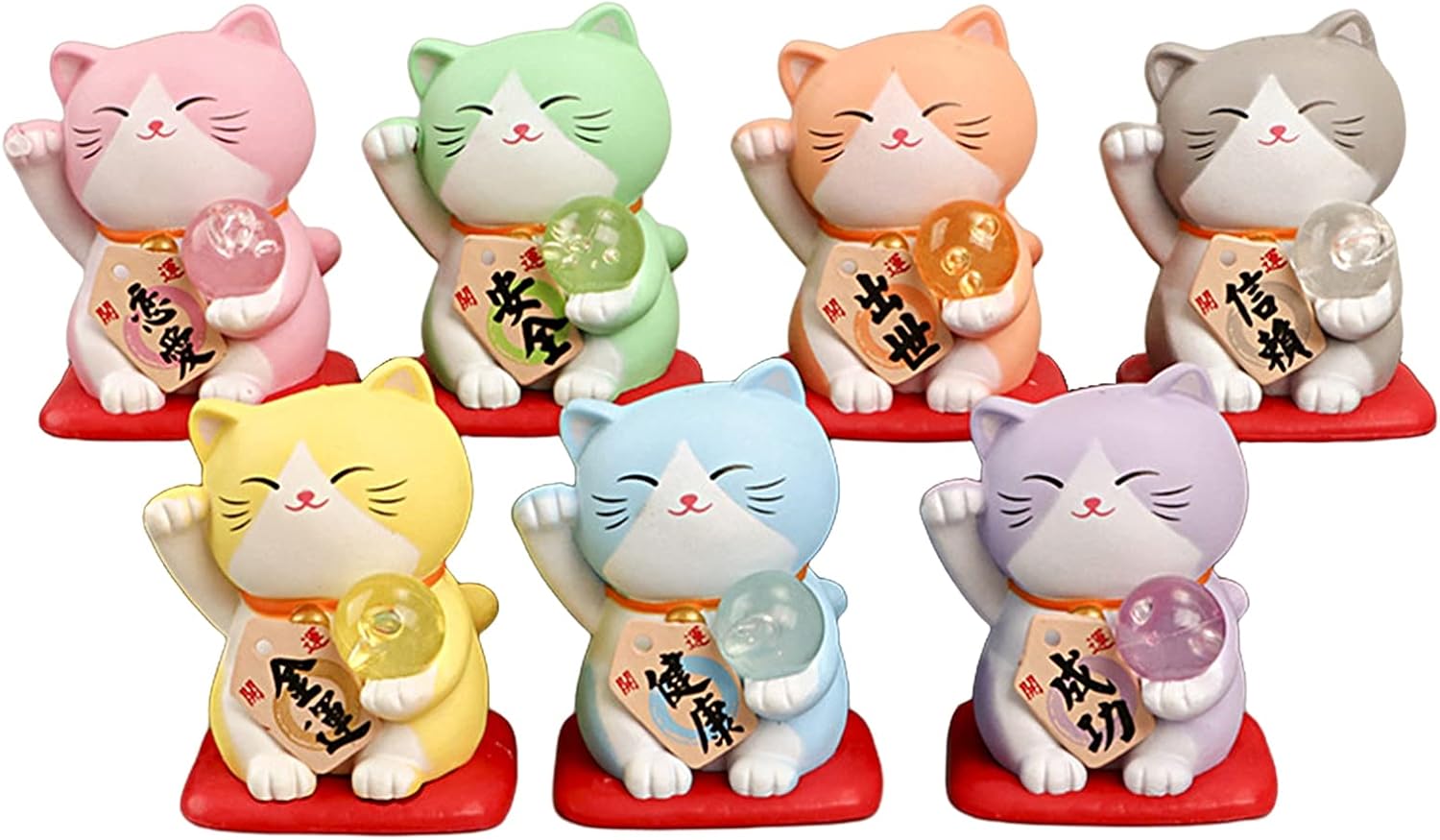 Amazon.com: lamphle Lucky Cat Lucky Cat Waving Arm Car Decor for Women ...
