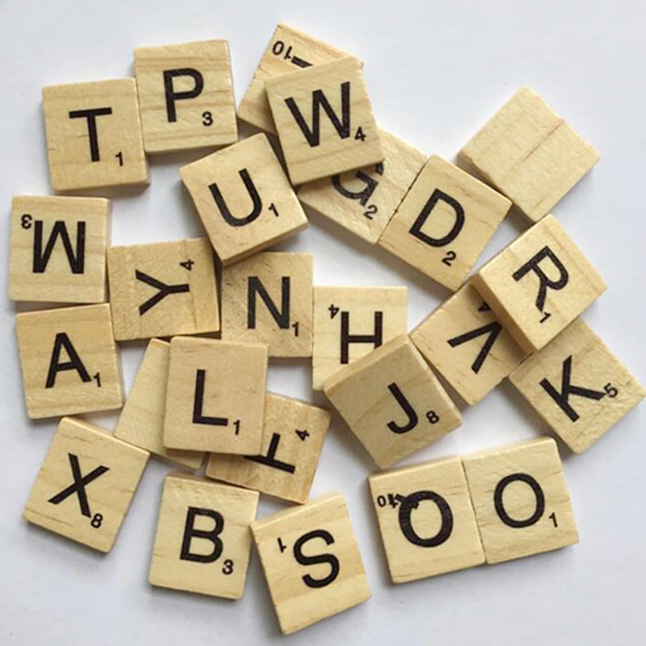 Snapklik.com : Sunnyglade 500PCS Wood Letter Tiles/Wooden Scrabble ...