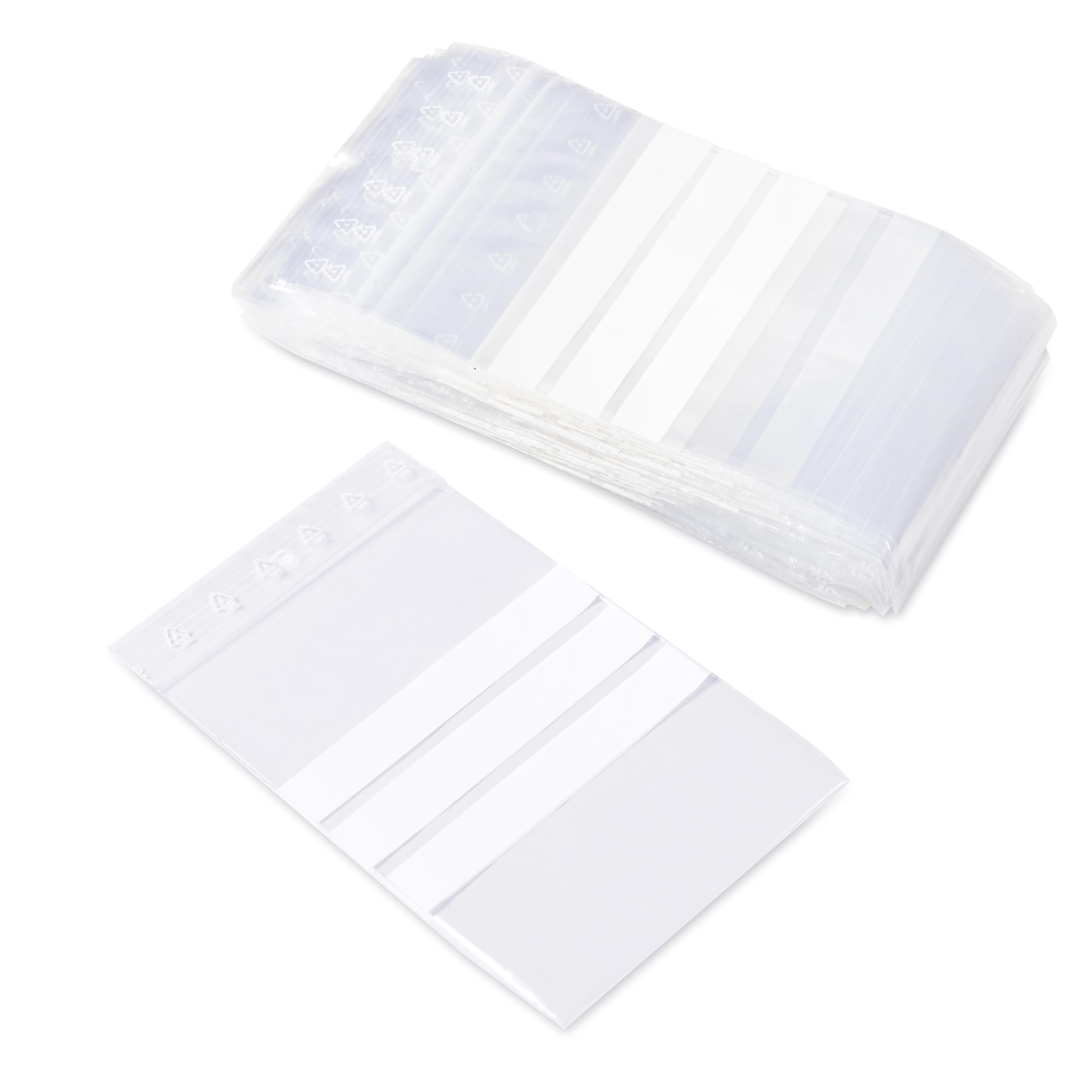 Pakico Clear Resealable Plastic Bags with Labels | Zip Bags | Thick ...