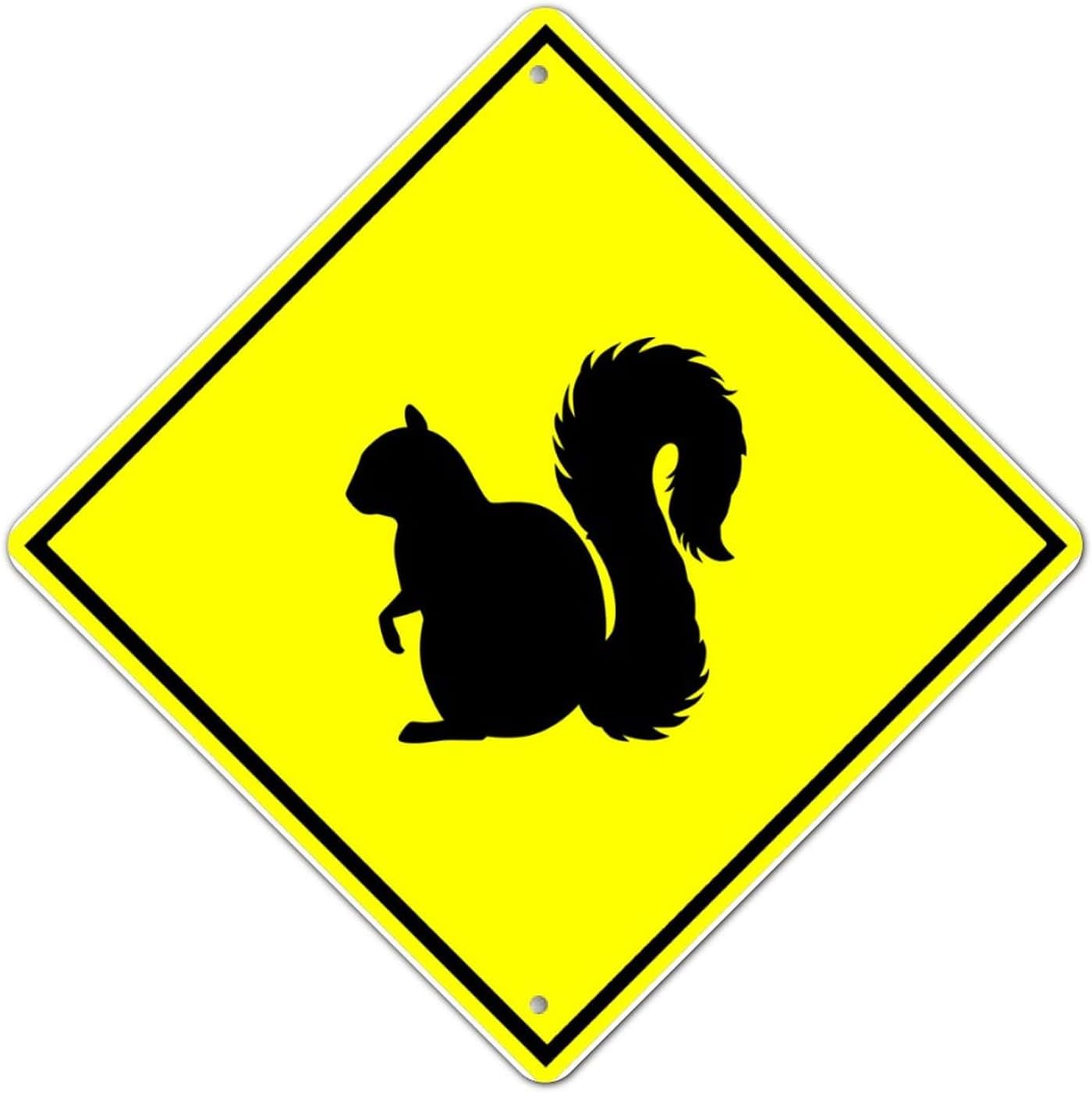 Amazon.com: Metal Sign Plaque Squirrel Xing Squirrel Crossing Warning ...