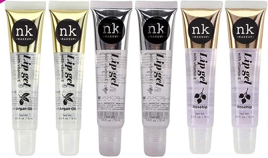 Amazon.com : 5 PACK NK Lip Gel with Vitamin E Coconut, Rose Hip, Argan ...
