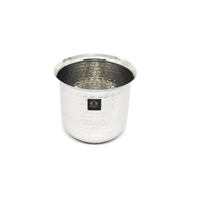Buy Nyra® Stainless Steel Deep Water Gunj - Flat Bottom Milk Pot and ...