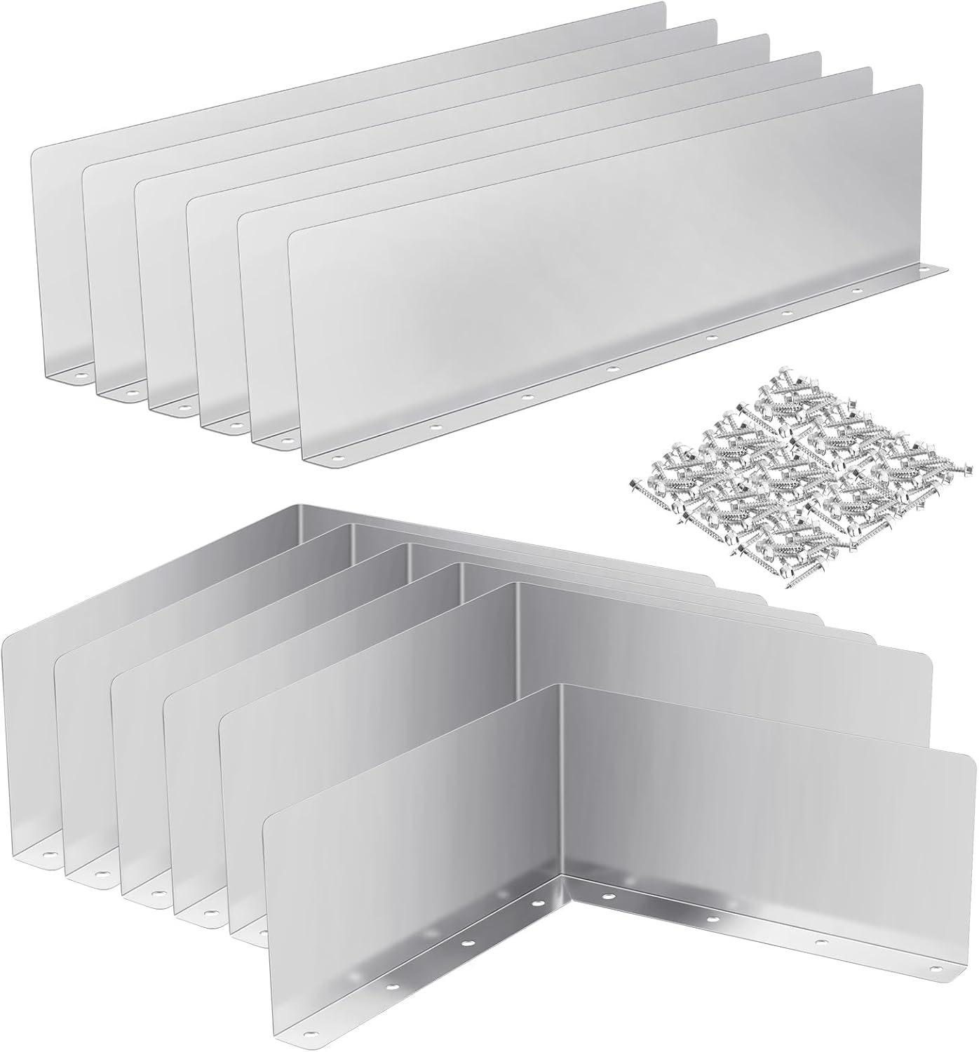 JaGely 12 Pcs Gutter Valley Splash Guards Roof Valley Splash Diverter ...