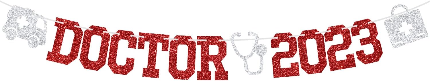 Amazon.com: Doctor 2023 Banner, Class of 2023 Bunting Sign, Medical ...