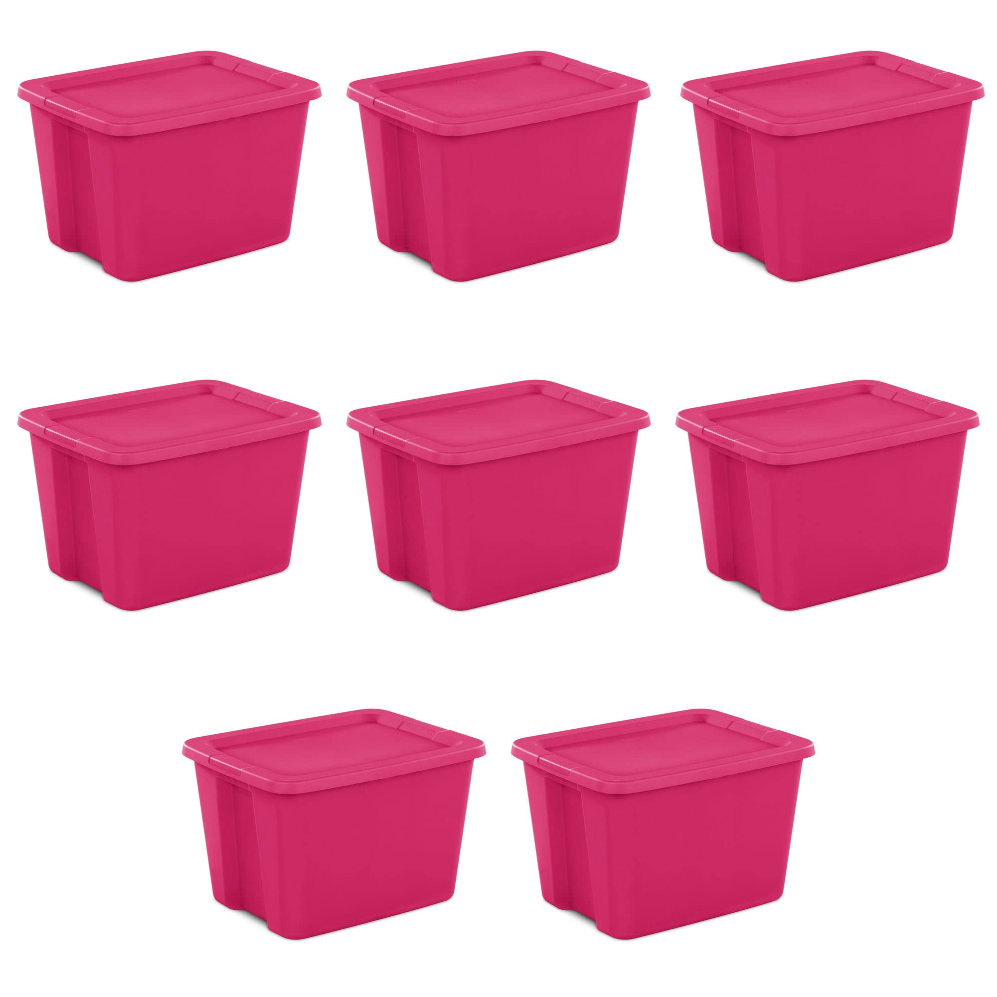 Amazon.com: ouyoo Plastic Storage Bin 18 Gallon Storage Tote Organizing ...