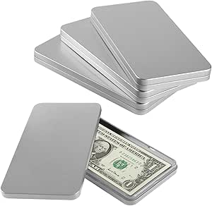 Amazon.com: MC MEICHUANG 4 PCS Silver Metal Cash Box Money Saving ...