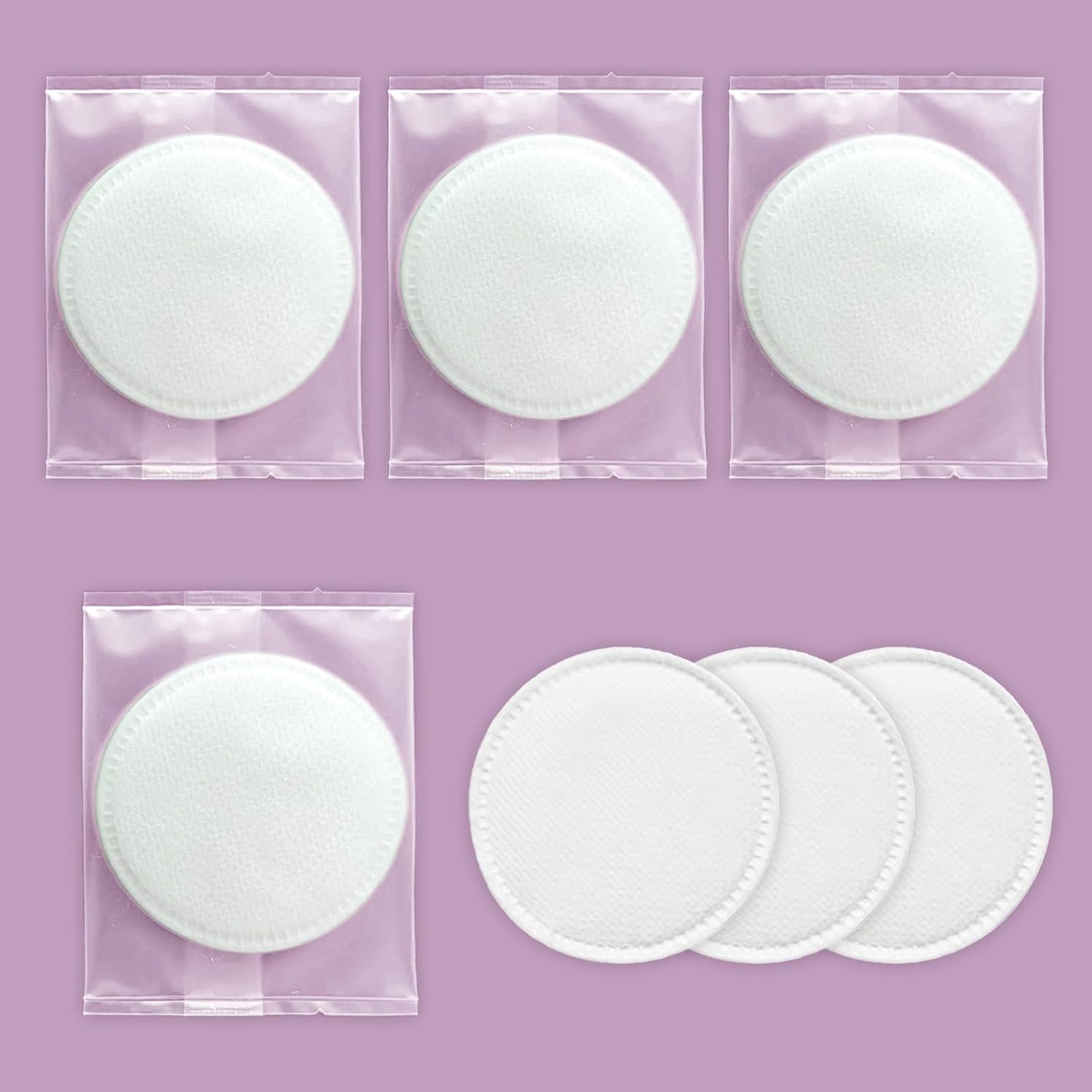 Amazon.com: Le Miju Individually Packaged Round Cosmetic Cotton Pads ...
