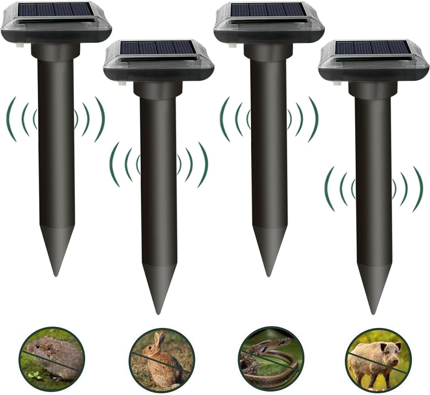 Nitoer Solar Mole Repellent Ultrasonic,Ultrasonic & Solar Powered,IP66 ...