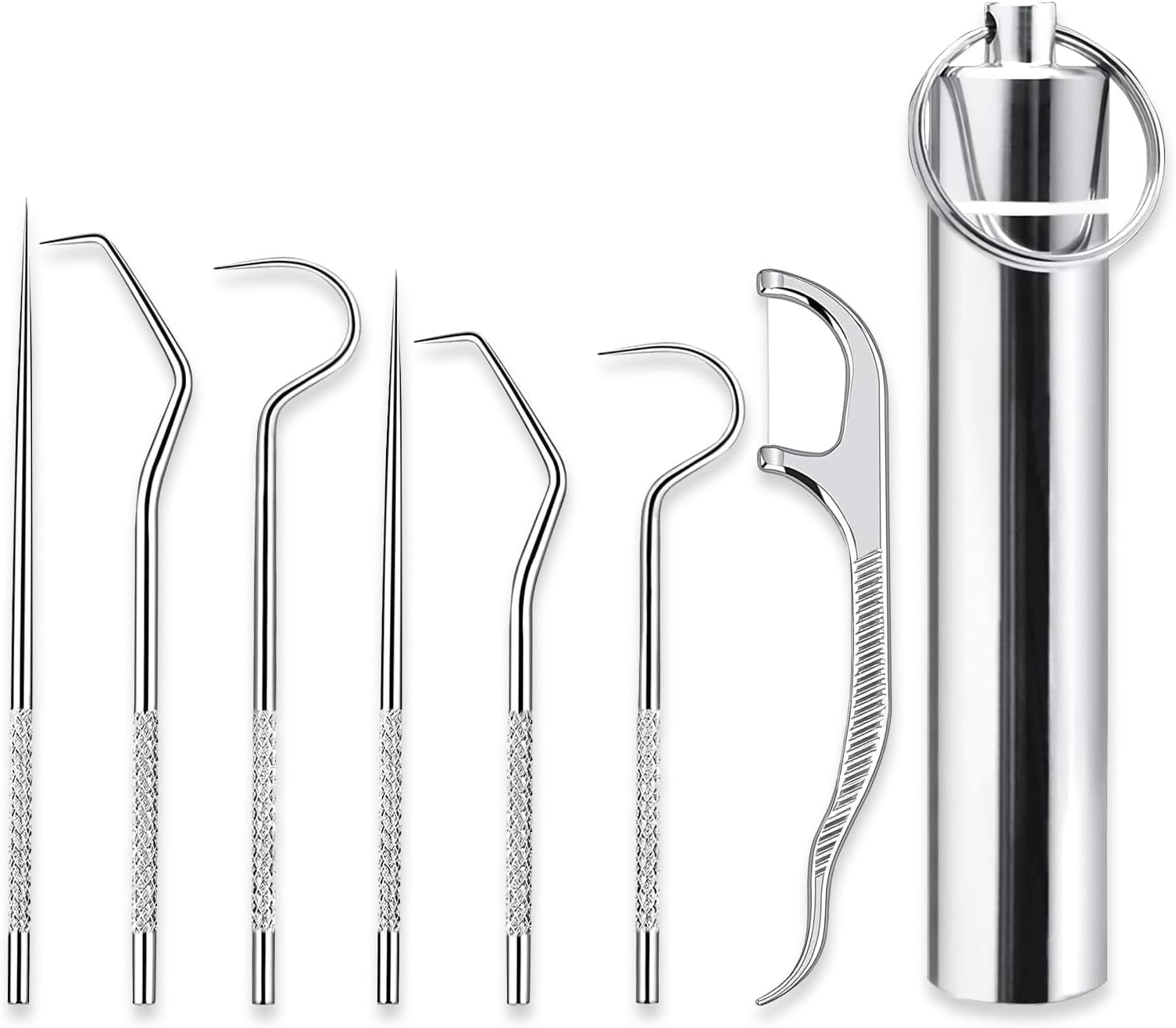 Amazon.com: Adovoc Metal Toothpicks for Teeth Set (7Pcs ), Portable ...