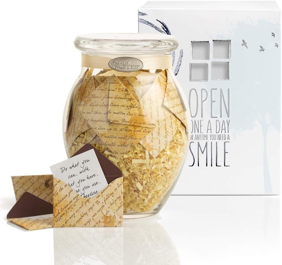 Amazon.com: KindNotes Glass Keepsake Gift Jar with Love Messages (for ...