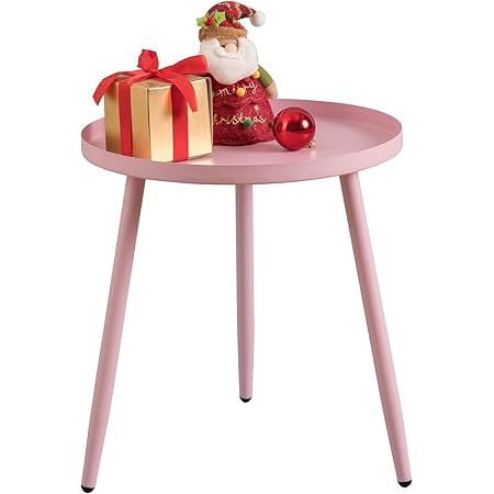 Amazon.com: villertech Side Table with Wheels, End Table Living Room ...