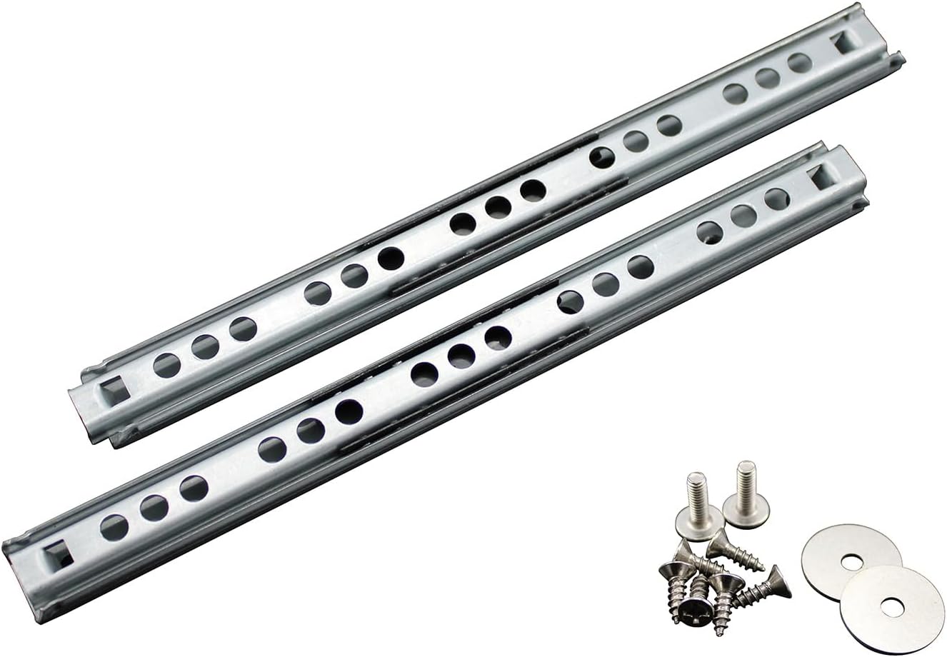 Adyoney 1 Pair 7.2 inch Drawer Slides,Metal Drawer Slide, Ball Bearing ...