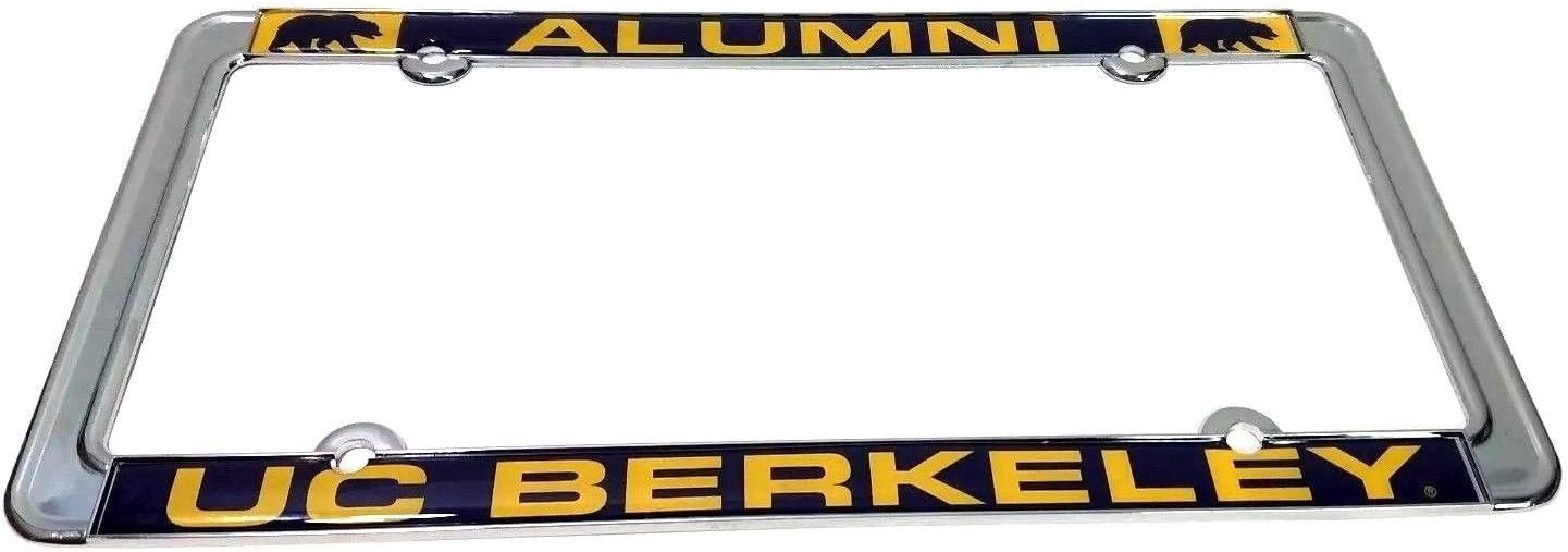 Amazon.com: UC Berkeley Thin Chrome License Plate Frame Silver : Automotive