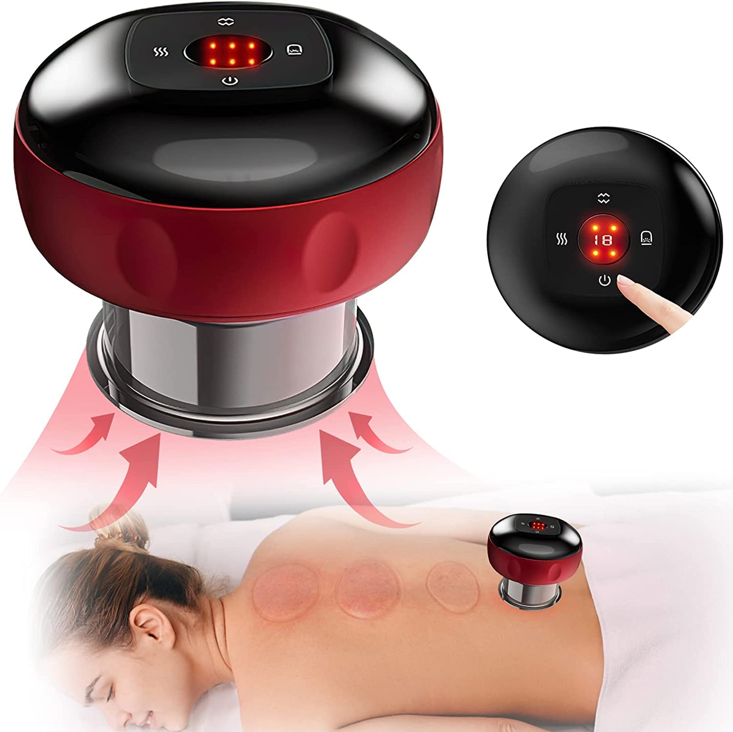 Clefairy Electric Cupping Set,Smart Red Light Electric Cupping Therapy ...