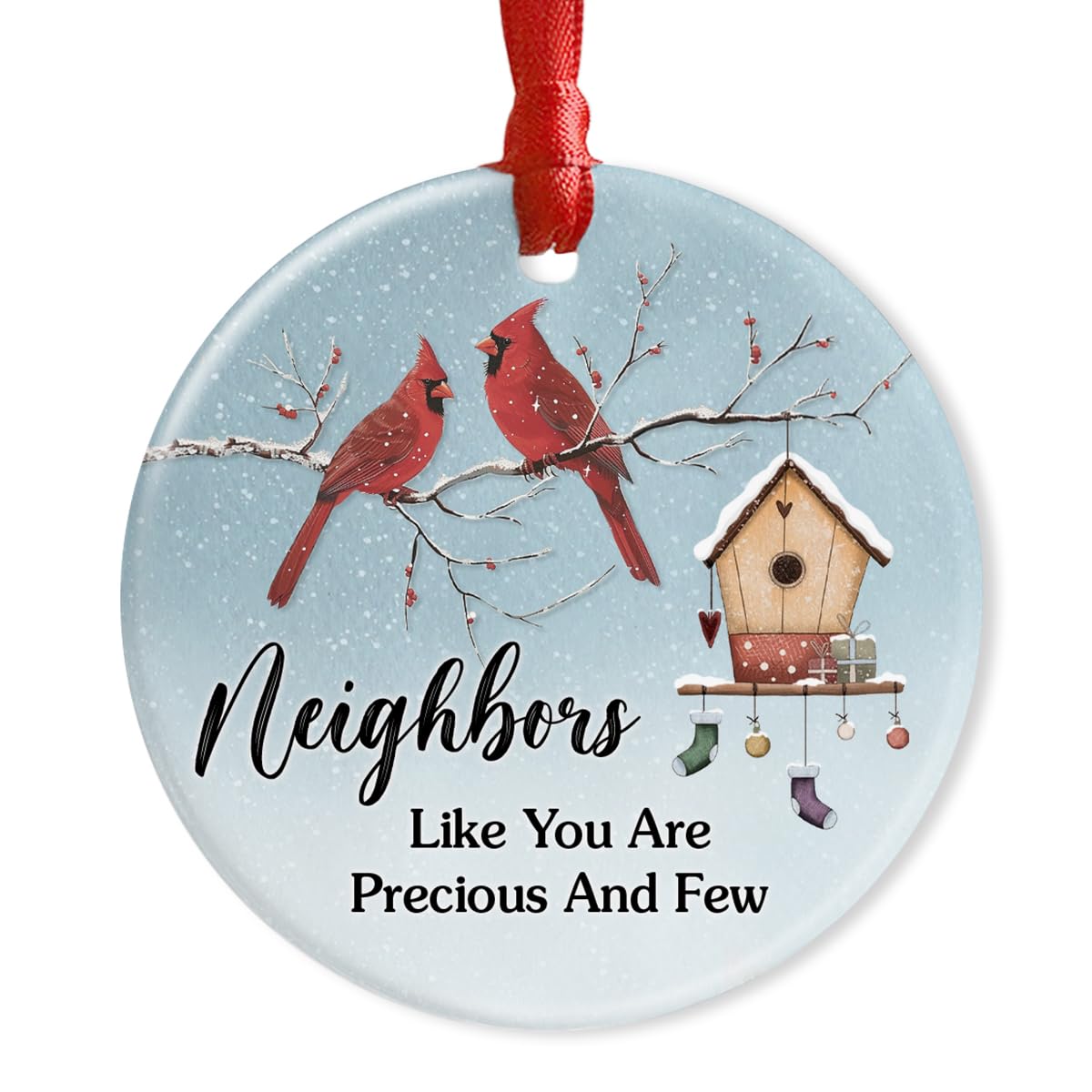 Amazon.com: CHOANG Neighbor Ceramic Ornaments Decor Christmas ...