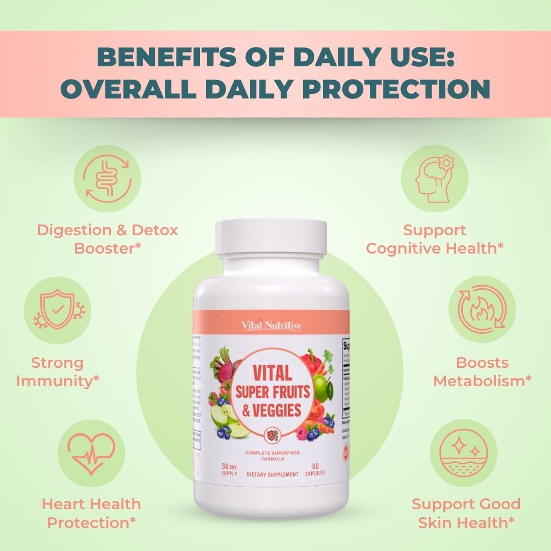 Snapklik.com : Vital Super Fruits & Veggies - Daily Superfood Capsules ...