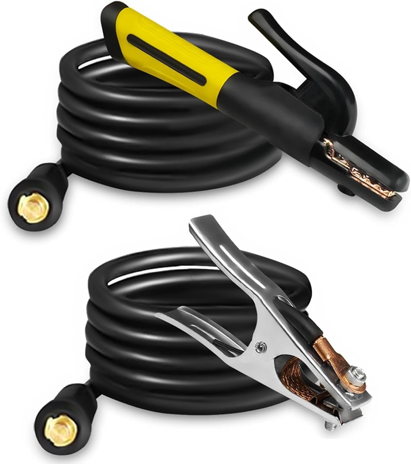 SSIMDER Welding Stinger Electrode Holder with Lead and Ground Clamp ...